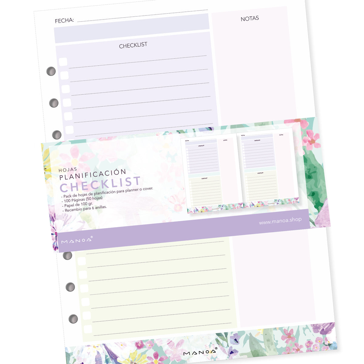 Pack de hojas de Checklist diario – MANOA® SPAIN